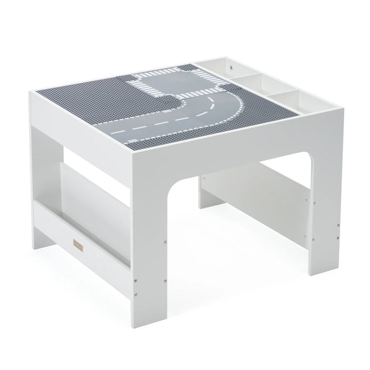 Kids Wooden Activity Table With Storage and Book Shelf