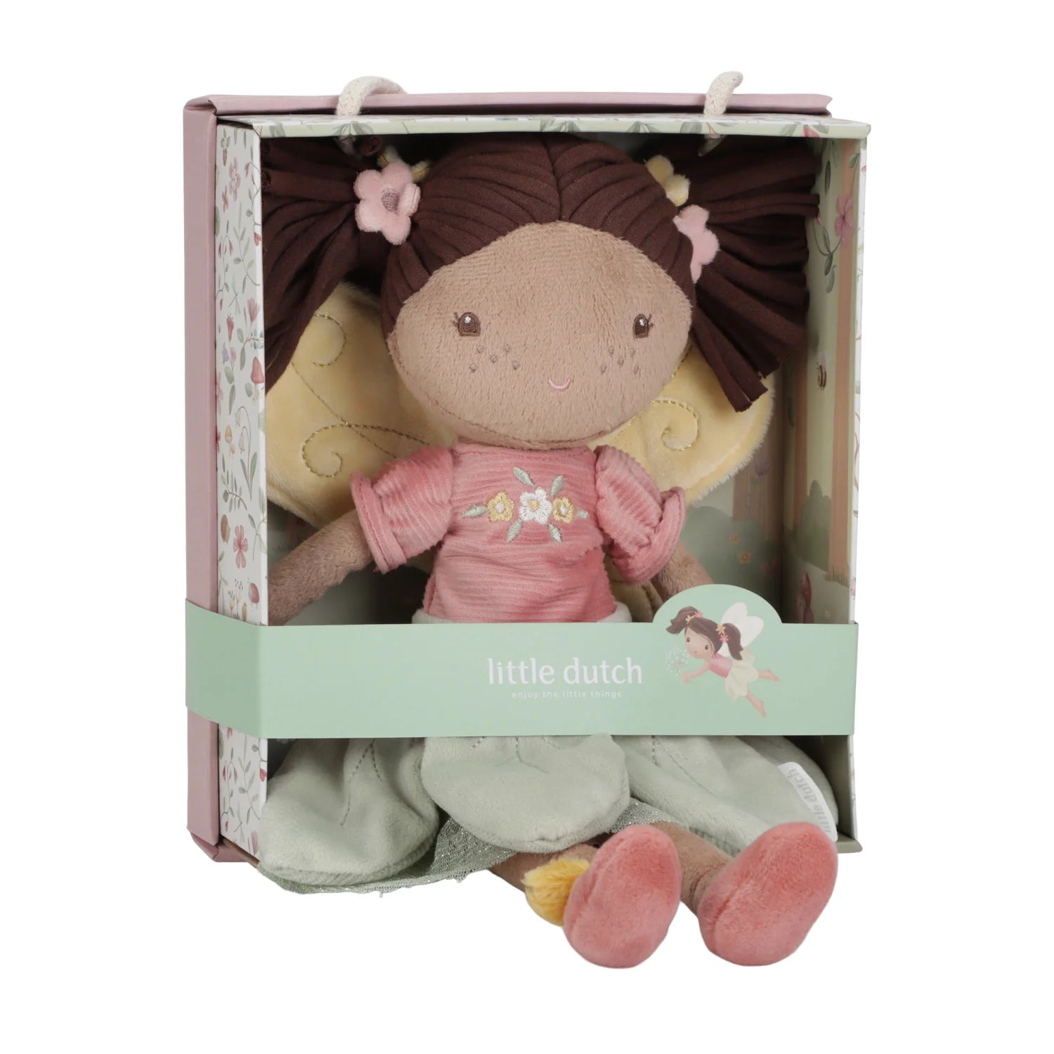 Little Dutch Cuddle Doll Fairy Evi - Pink Fairy Garden – Small Smart