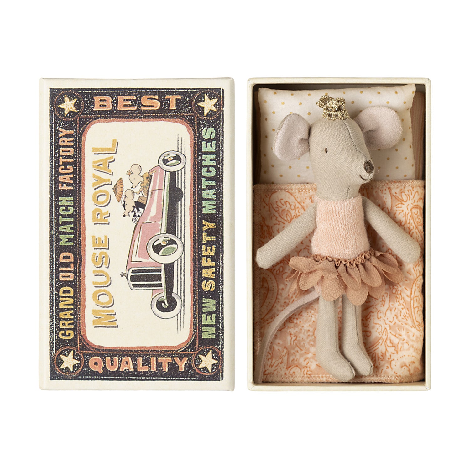 Maileg Princess Mouse Little Sister In Matchbox