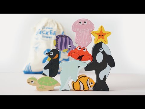 Ocean Animal Toy - Animal Stacking & Bag | Le Toy Van