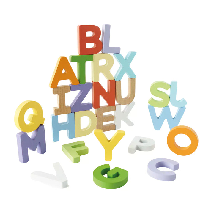 Wooden Alphabet Letters Set - 60 Piece