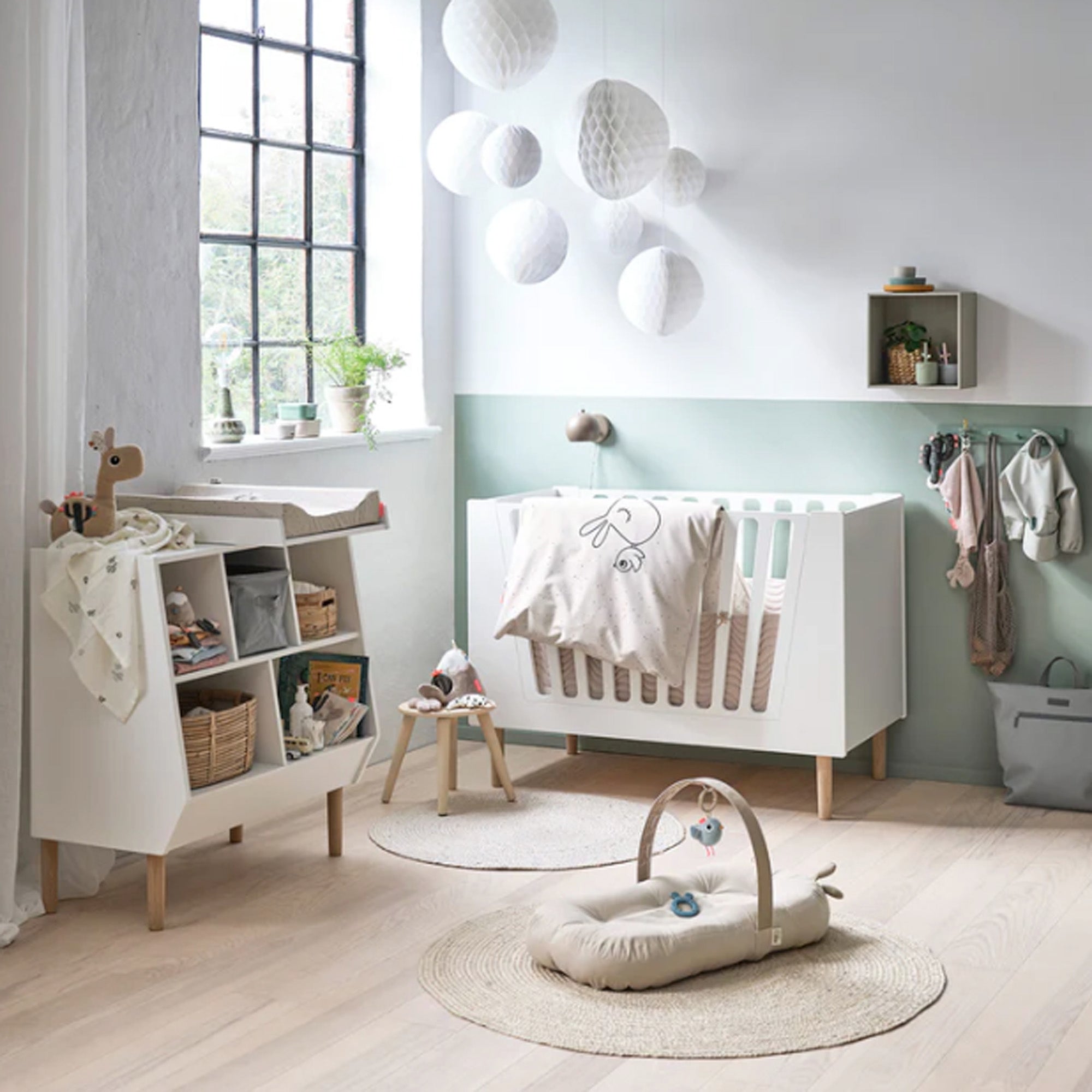 Cozy Lounger with Activity Arch - Raffi Sand