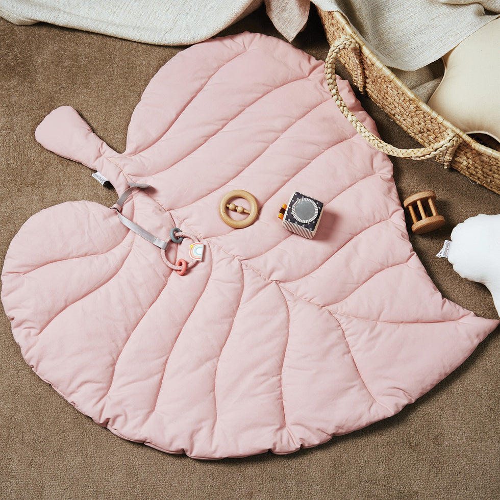 MiniDream Leaf Baby Play mat - Pink (Soft & Sensory) – Small Smart